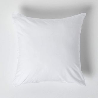 Homescapes 2er-Set Perkal Kissenbezug 40x40 cm wei&szlig;, Kissenh&uuml;lle mit Rei&szlig;verschluss, 100% &auml;gyptische Baumwolle, Fadendichte 200
