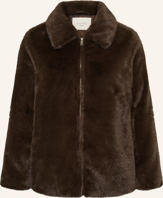 Kaffe Curve Kaffe Curve Kunstfell-Jacke Kcannison braun