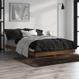 vidaXL Bettgestell ohne Matratze Braun Eiche 120x190 cm Holzwerkstoff Vidaxl