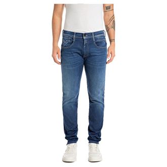 Replay Herren Jeans Anbass Slim-Fit Hyperflex mit Stretch, Blau (Medium Blue 009-7), 28W / 34L