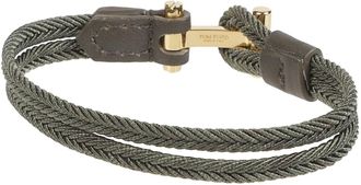 Tom Ford Armb&auml;nder - Braided Nylon Bracelet Green - Gr. L - in Gr&uuml;n - f&uuml;r Damen