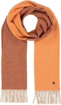 Fraas Damen-Schal aus Wolle - 43 x 195 cm - zweifarbige Stola f&uuml;r Herbst und Winter - Made in Germany - Sustaninability Edition Orange