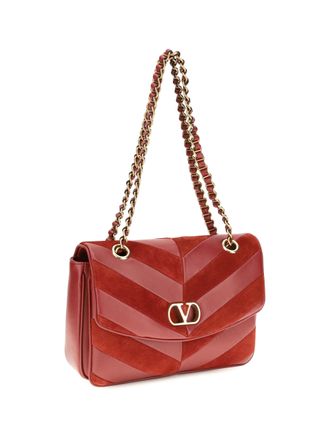 Valentino Garavani Womens Djuna Shoulder Bag Russet Red