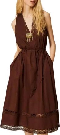 Twinset Femme, Robes, Brun, Taille: 42 FR Robes