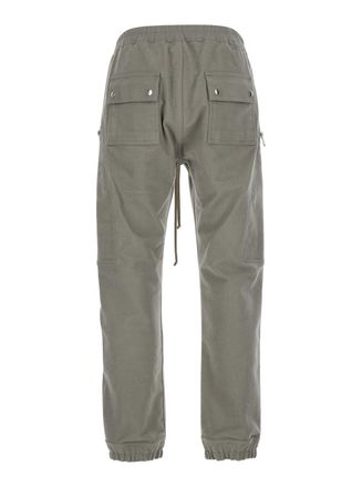 Rick Owens Mens Cargo Pants Heizer Grey Cotton Trousers