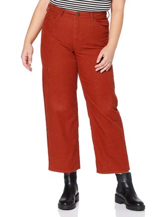 Lee Womens Wide Leg Corduroy Corduroys, RED OCRE, 27/33