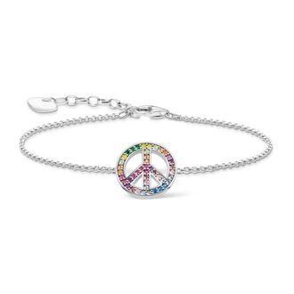 Thomas Sabo Thomas Sabo Armband Peace-Zeichen mehrfarbig A2071-318-7-L19V - - Accessories - Damen - Mehrfarbig - ONE SIZE