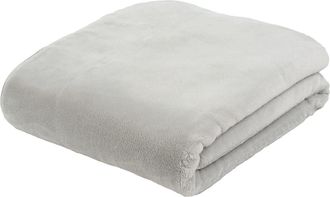 Gözze Premium Cashmere-Feeling Wohn- und Kuscheldecke, 500 g/m², 220 x 240 cm - Silber