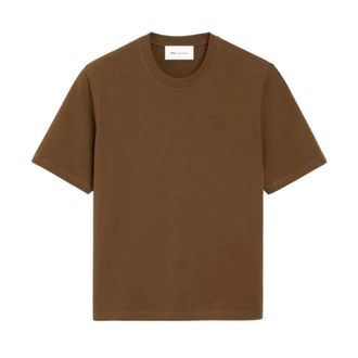 Ami Ami de Coeur Baumwoll-T-Shirt - - Tops - Herren - Braun - XS