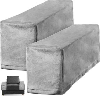 SOLUSTRE 2 Stück Stretch Sofa Armlehnenbezüge Rutschfester Sofabezug Schutz Waschbare Elastische Couch Armlehnenhüllen für Wohnzimmer Büro Vielseitig Einsetzba