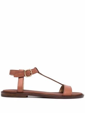 Doucal's sandales en cuir - Marron