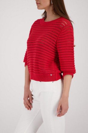 Monari Ajourpullover Pullover Basic Ajour Regular fit mit Ajour-Strick