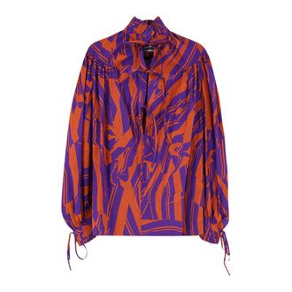 Dries Van Noten Shirt mit R&uuml;schenkragen - - Blouses & Shirts - Damen - Mehrfarbig - M