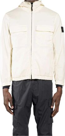 Stone Island Homme, Vestes, Blanc, Taille: L Veste