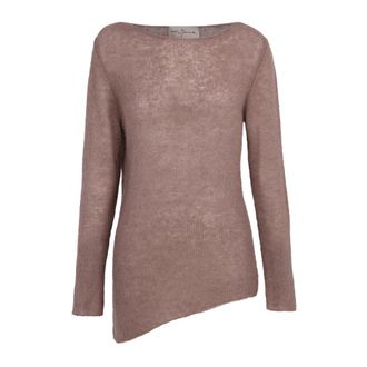 Cortana Alpaka Merino Seide Langarmshirt - - Knitwear - Damen - Braun - M