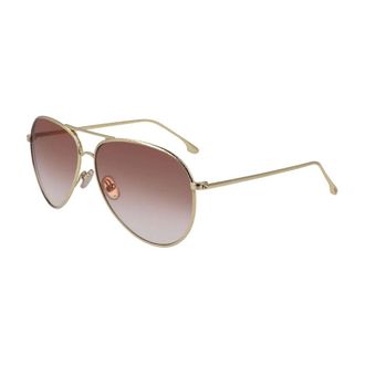 Victoria Beckham Femme, Accessoires, Jaune, Taille: ONE Size Lunettes de soleil &agrave; monture m&eacute;tallique