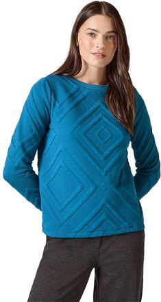 Cecil Damen B322263 Shirt mit 3D Strukturmuster, Celestial Aqua Blue, XXL