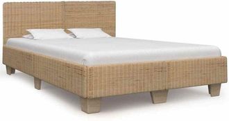 vidaXL Vidaxl - Cadre de lit avec tête de lit sans matelas rotin véritable