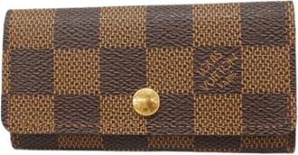 Louis Vuitton unisex, Pre-owned, Brun, Taille: ONE Size Porte-cl&eacute;s en tissu Pre-owned