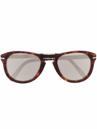 Persol lunettes de soleil Steve McQueen &agrave; monture papillon - Marron