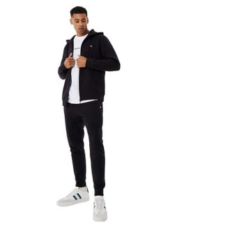 Jack Wills Pinebrook Hoodie mit durchgehendem Rei&szlig;verschluss f&uuml;r Herren (Schwarz)