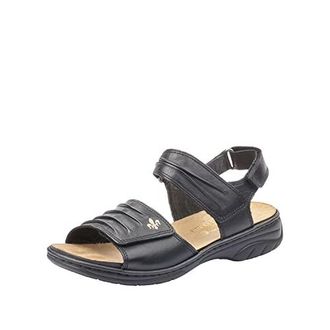 Rieker Femme Fr&uuml;hjahr/Sommer 64560 Sandales Bout ferm&eacute;, Noir, 36 EU
