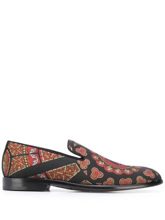 Dolce & Gabbana Slipper mit Print - Schwarz
