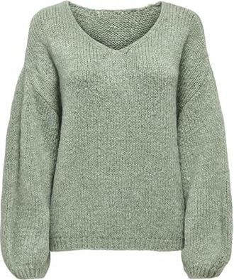 Jacqueline de Yong JdY Jdydinea L/S Reversible Pullov. KNT Noos Dinea Pull, Hedge Green, L Femme