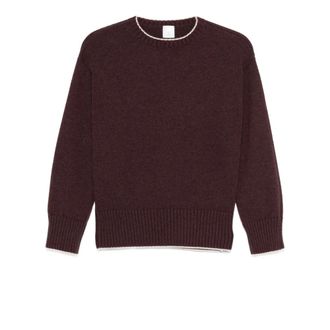 Eleventy Femme, Pulls, Brun, Taille: 38 FR Tricot ras du cou