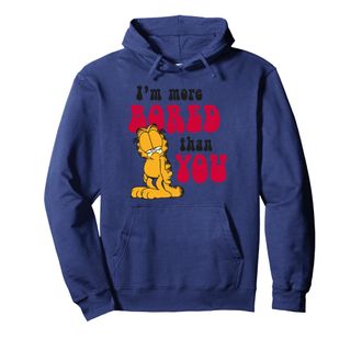 Garfield Lazy Bored Cat Bad Day Comedy-Meme, Zeichentrick-Klassiker Pullover Hoodie