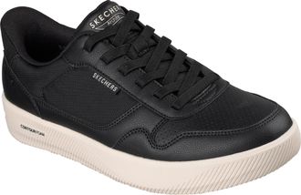 Skechers Slip-On Sneaker SKECHERS ARCH FIT COURT BREAK, Herren, Gr. 47,5, schwarz, Lederimitat, Schuhe, Schn&uuml;rschuh, Freizeitschuh mit Handsfree Slip-Ins Techn