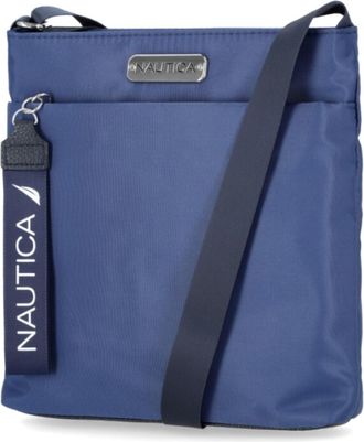 Nautica Damen Diver Nylon Kleine Crossbody Bag Geldb&ouml;rse mit Verstellbarem Schultergurt Schultertasche, Indigo