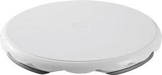 Wilton Plateau Tournant Basique, Support &agrave; G&acirc;teau avec Roulement &agrave; Billes pour D&eacute;corer G&acirc;teaux & Tartes Jusqu&agrave; 28 cm, Rotation &agrave; 360 - Blanc