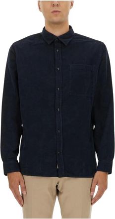 Woolrich Homme, Chemises, Bleu, Taille: XL Chemise Mackey en velours c&ocirc;tel&eacute;