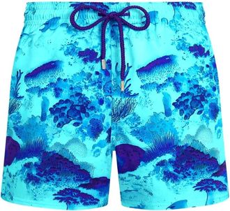 Vilebrequin Short de bain stretch Moorise Coral Reef - Homme - Maillots de bain - Bleu - Taille: L