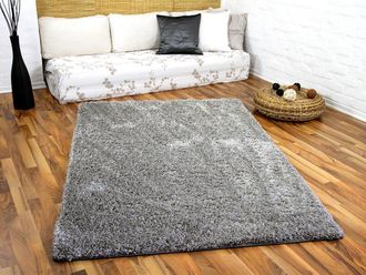 Feeling Hochflor Shaggy Teppich Mix Silber in 24 Größen