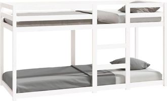 vidaXL Lit superposé sans matelas blanc 80x200 cm bois de pin massif Vidaxl