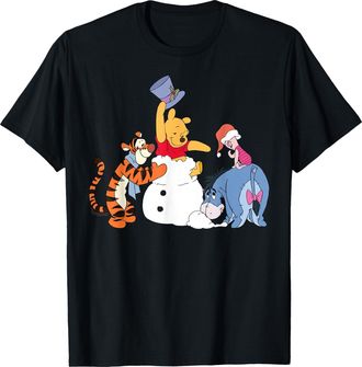 Disney Winnie the Pooh & Friends Christmas Snowman Holiday T-Shirt