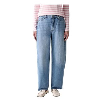 Karl Lagerfeld Mid-rise Barrel-leg Jeans - - Jeans - Damen - Blau - W29