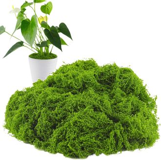 Generic K&uuml;nstliches Moos - 300g Naturnahes Kunstgr&uuml;n F&uuml;r Gartendekoration - Dekoratives Gr&uuml;nmoos - Deko F&uuml;r Pflanzgef&auml;&szlig;e Terrarium Aquarium Wanddekoration Hom