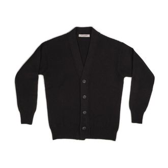 La Fileria Stilvolle Cardigan mit Gro&szlig;en Kn&ouml;pfen - - Knitwear - Herren - Schwarzk - L