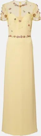 Costarellos Verzierte Robe aus Cr&ecirc;pe mit Pailletten