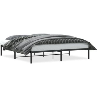vidaXL Bettgestell Metall Schwarz 180x200 cm vidaXL