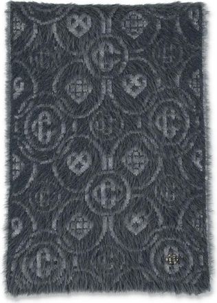 Casablanca T&uuml;cher & Schals - Grey Merino Wool Blend Fluffy Monogram Scarf - Gr. unisize - in Grau - f&uuml;r Damen