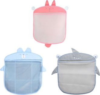 BESPORTBLE 3 St&uuml;ck Cartoon Wand Spielzeugnetz aus Geruchsneutralem Material Gro&szlig;er Badezimmer Organizer mit Luftzirkulation Aufbewahrungstasche f&uuml;r Babyspielzeug
