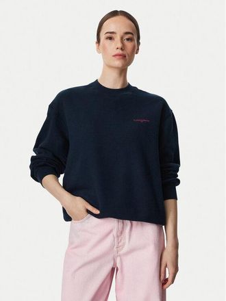 Tommy Jeans Sweatshirt Script DW0DW23583 Dunkelblau Regular Fit