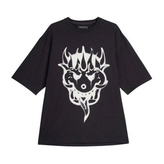 Yohji Yamamoto GFX Kurzarm-T-Shirt - - Tops - Herren - Schwarzk - M