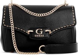 Guess Nastra Convertible Xbody Flap Bag Black