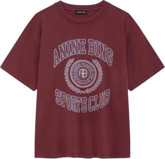 Anine Bing Cade Tee - Femme - Tops - Rouge - Taille: 38 FR