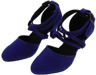 Supvox Chaussures de Danse Latine Femme &agrave; Talon Moyen Cuir V&eacute;ritable &Eacute;l&eacute;gantes et Stables pour Danse de Salon Swing et Salsa Chaussures Professionnelles pour